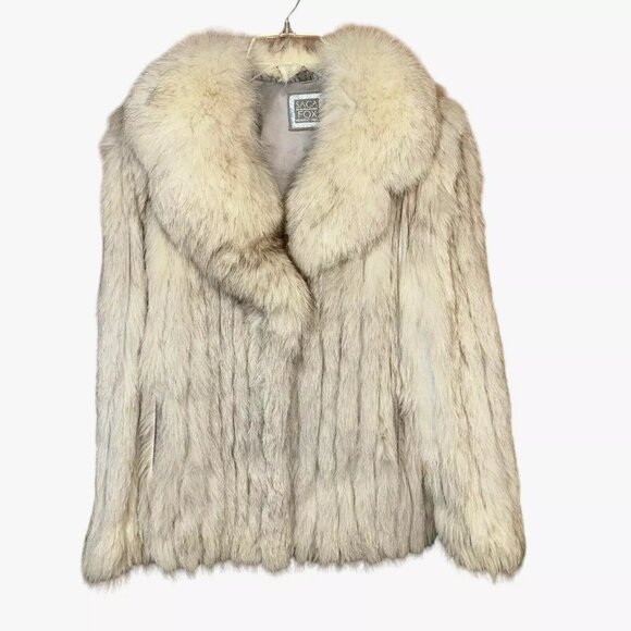 Saga Furs | Jackets & Coats | Saga Fox Natural Genuine Blue Fox Fur ...